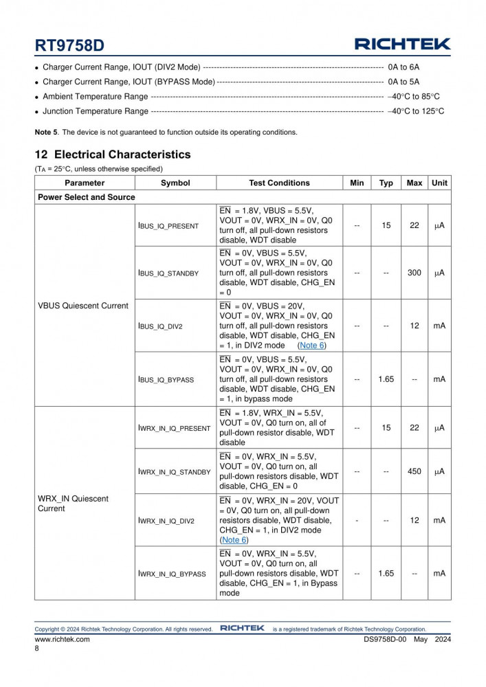 RT9758D technical document page 8