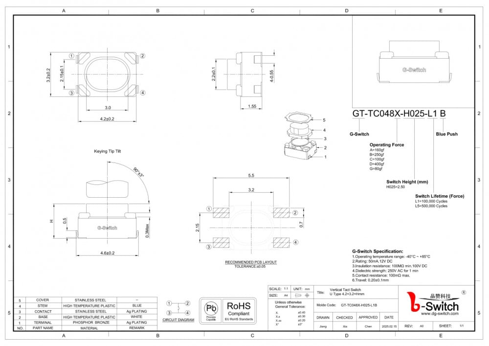GT-TC048B-H025-L1B technical document page
