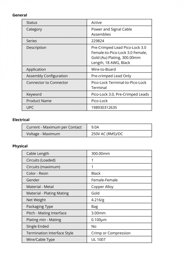 Product documentation image 2 for MOLEX 2298241214