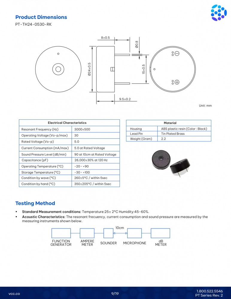 VCC PT Series document page 9