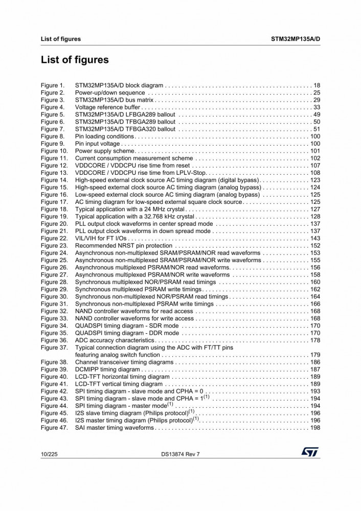 STM32MP135A technical document page 10