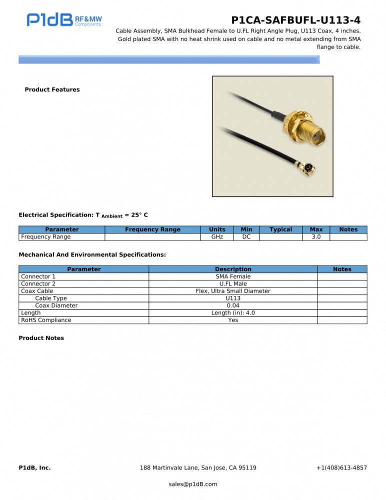 P1CA-SAFBUFL-U113-4 product document image