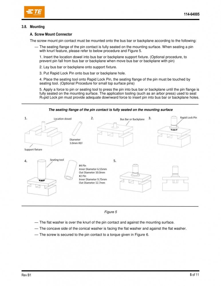 TE Connectivity RAPID LOCK application specification page 5