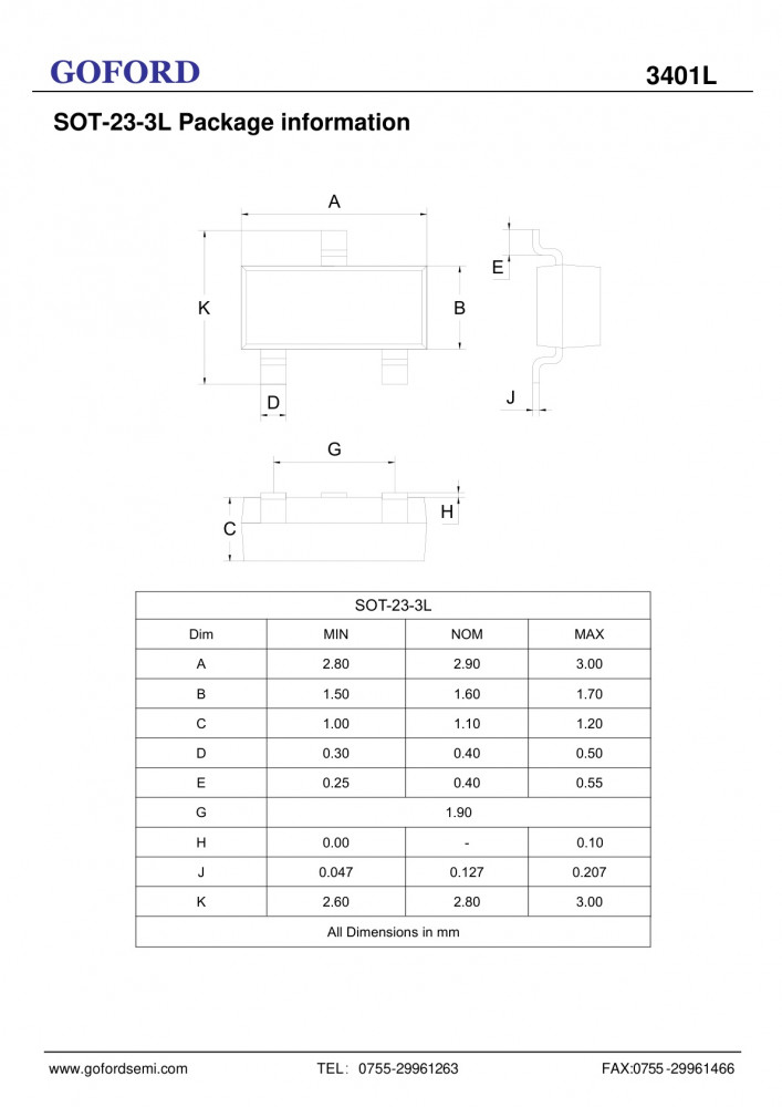 GOFORD 3401L datasheet page 6
