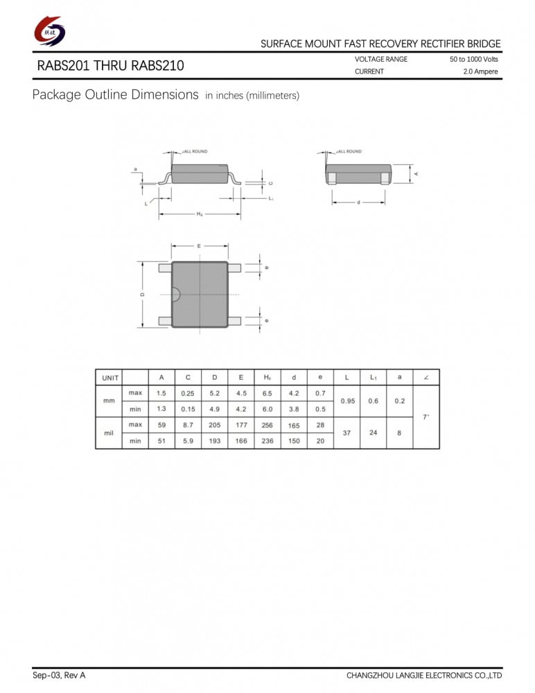 RABS210 datasheet page 3