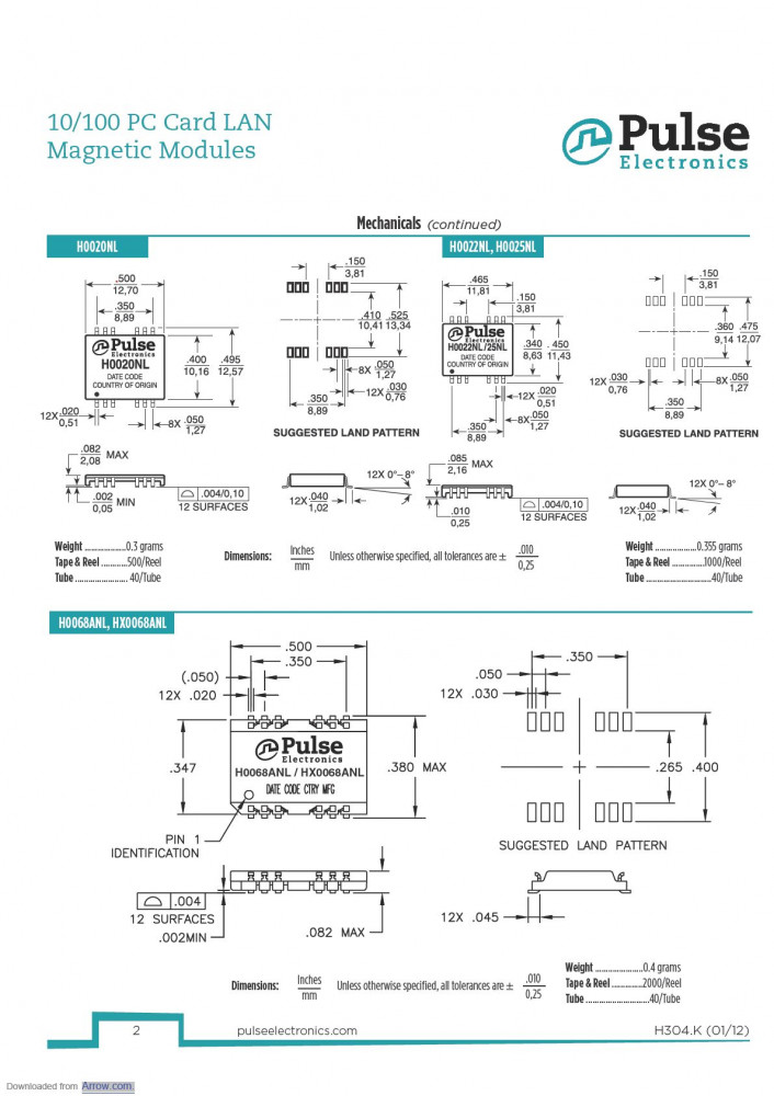 H0013NLT datasheet page 2