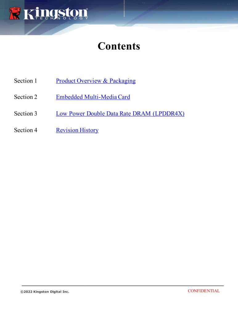 Kingston datasheet page 2