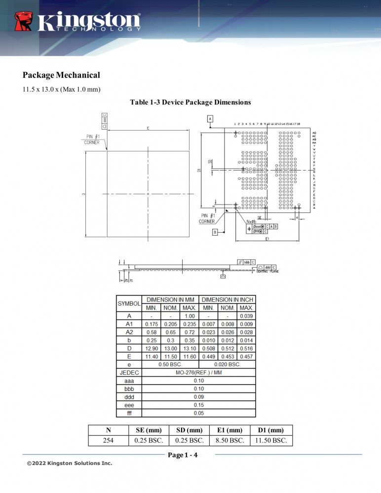 Kingston datasheet page 6
