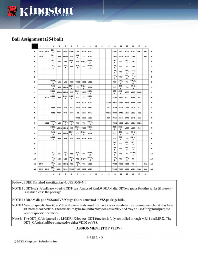 Kingston datasheet page 7