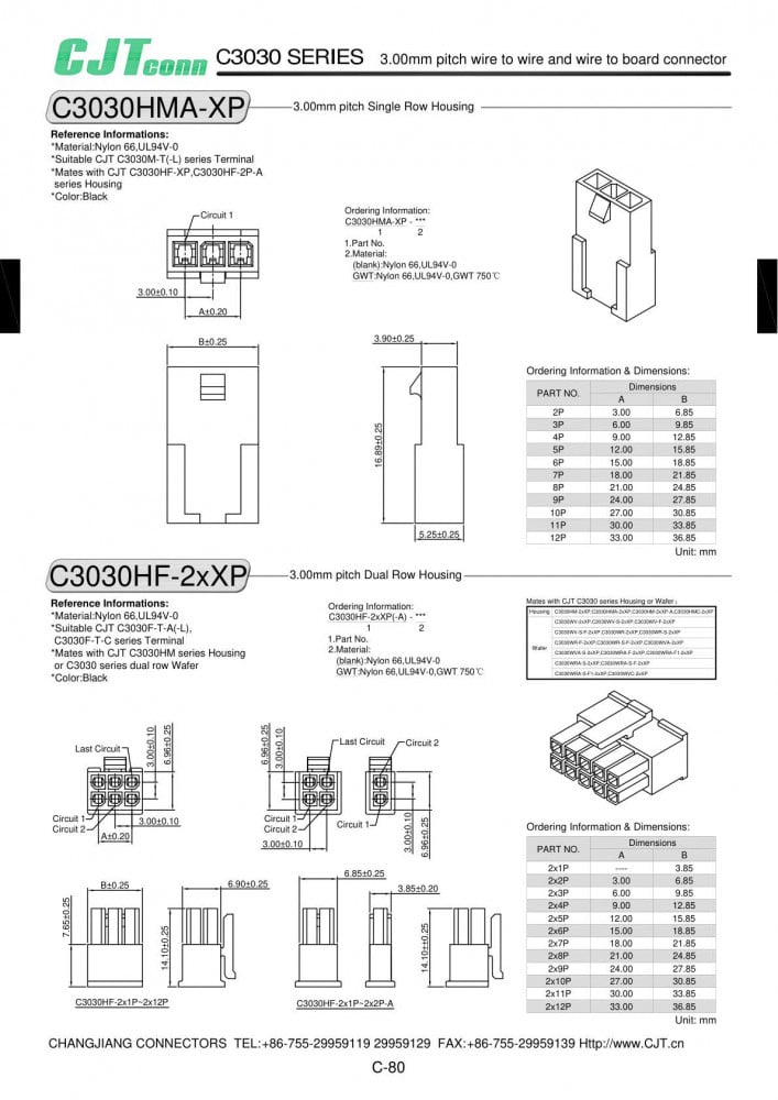 CJT C3030 series datasheet page 9