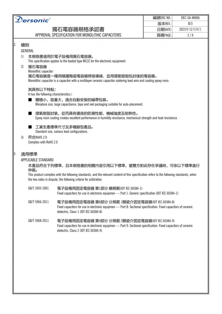 CD2A221KC9IER1D000 approval specification page 3