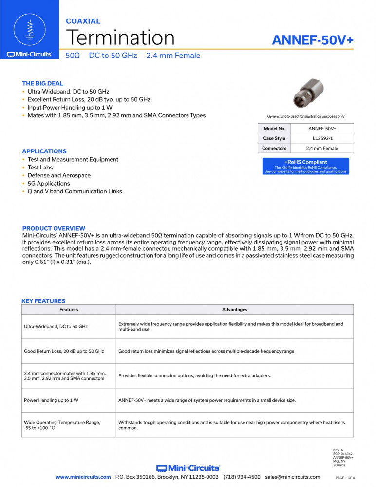 ANNEF-50V+ technical document page 1