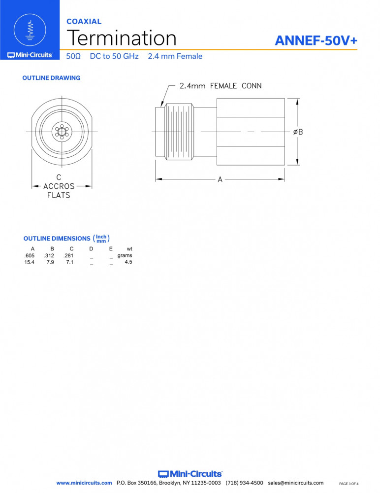ANNEF-50V+ technical document page 3
