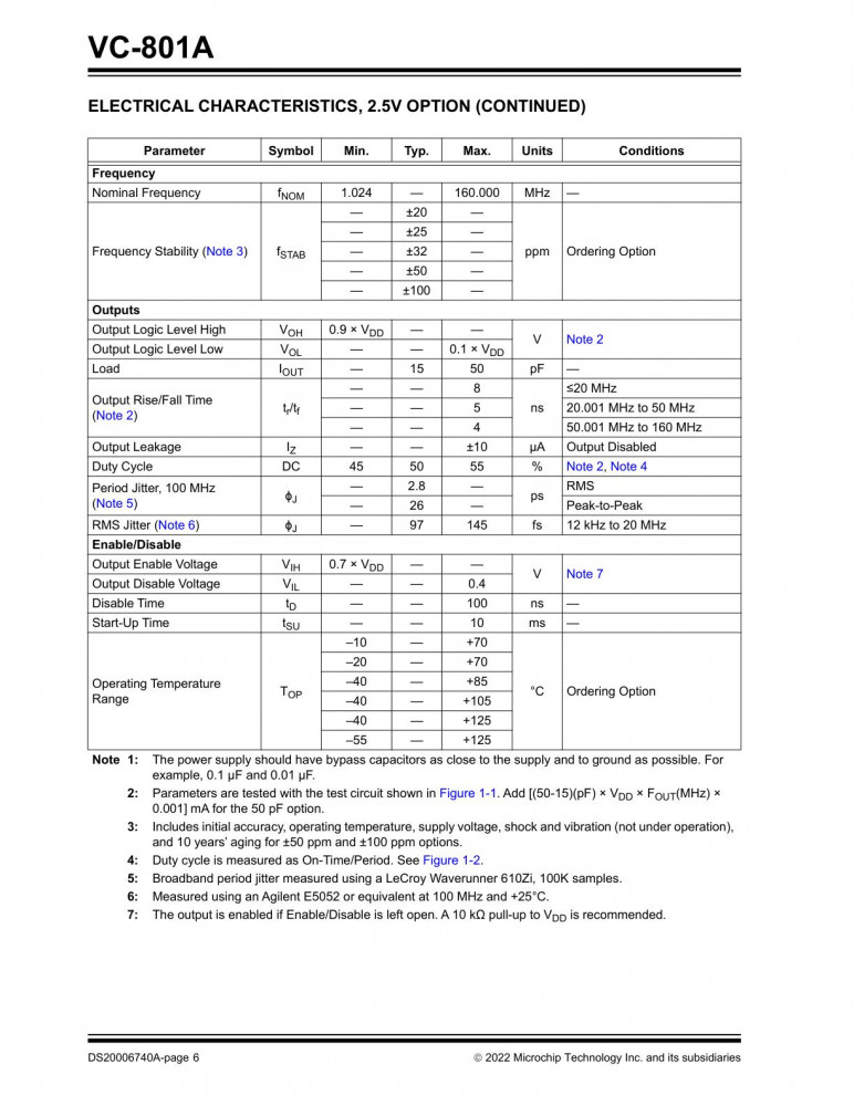VC-801A technical document page 6