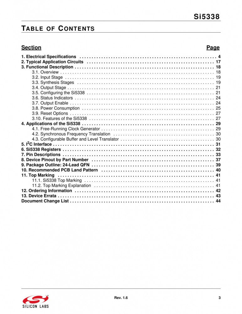SI5338 datasheet page 3