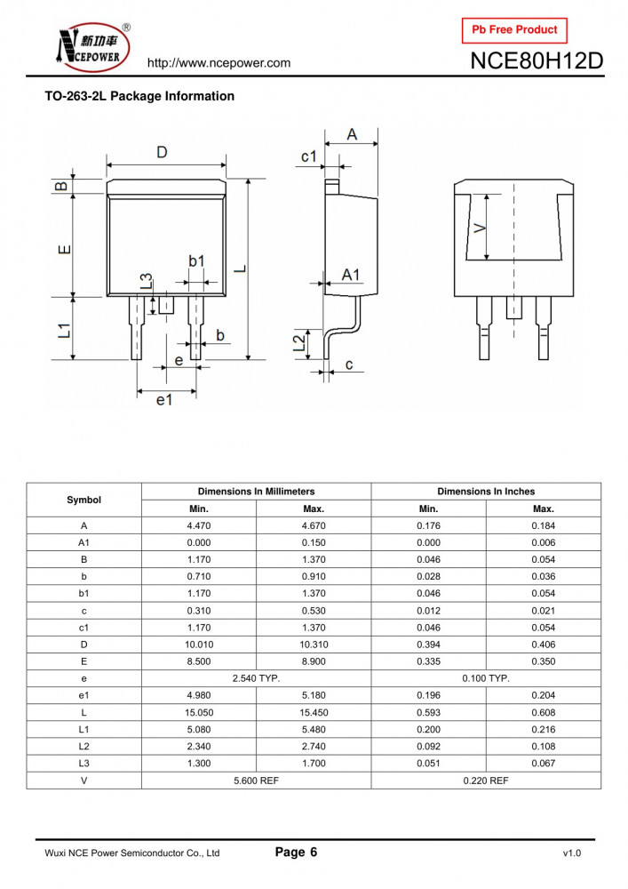 NCE80H12D datasheet page 6