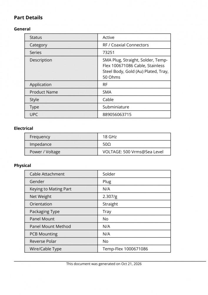 MOLEX 732519380 technical document preview, page 2