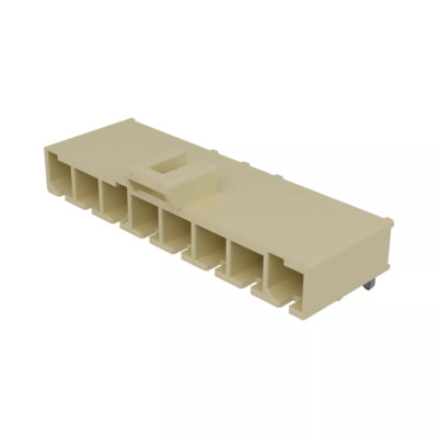 Mega-Fit ColorLock Right-Angle Header, 5.70mm Pitch, Single Row, 8 Circuits, Matte Tin (Sn) Plating, Glow-Wire Capable, Tray, Natural for sale