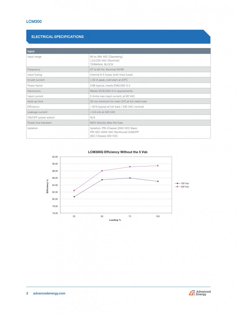 LCM300U-T datasheet page 2