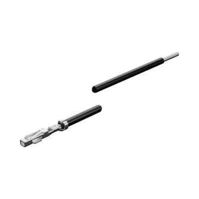 Pre-Crimped Lead iGrid-Female-to-Pigtail, Tin (Sn) Plating, 75.00mm Length, 22 AWG, Black for sale