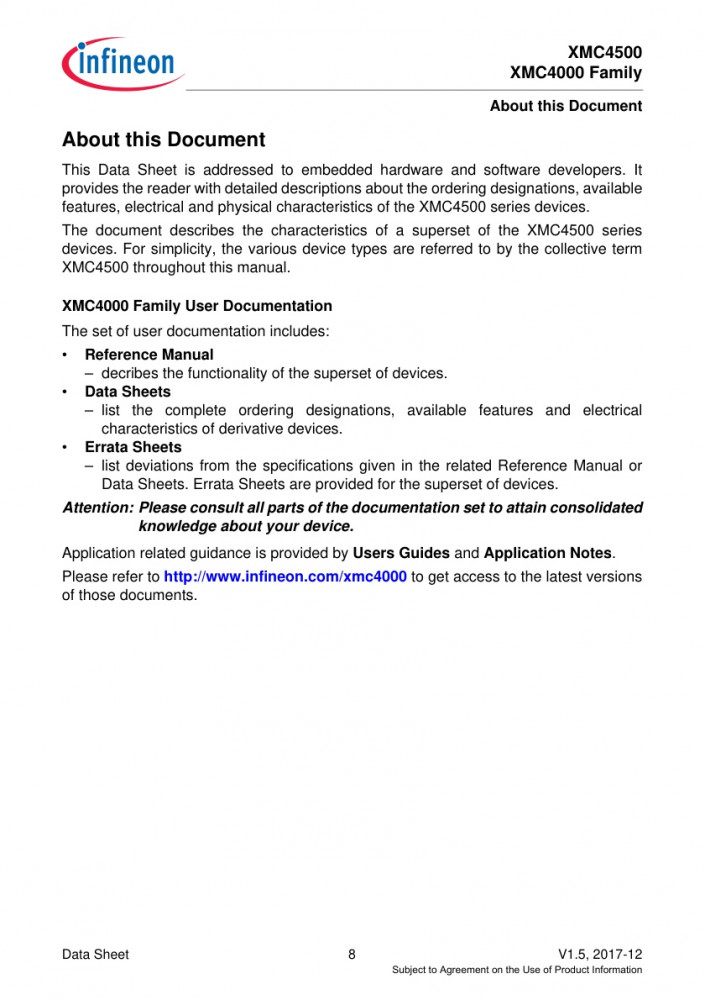 XMC4400 datasheet page 8