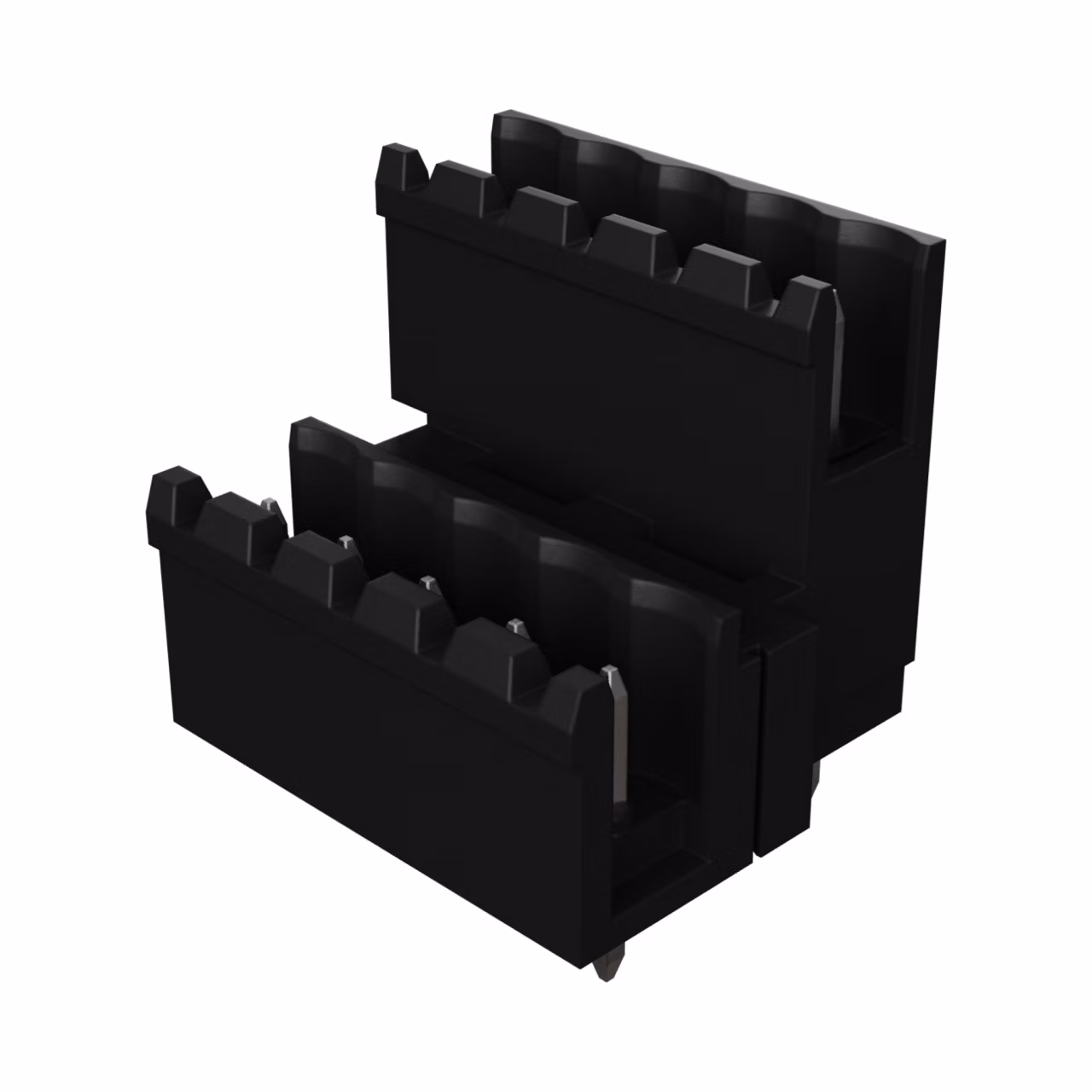 5.00mm Pitch Eurostyle Vertical Dual Level PCB Header, Open Ends, 10 Circuits for sale