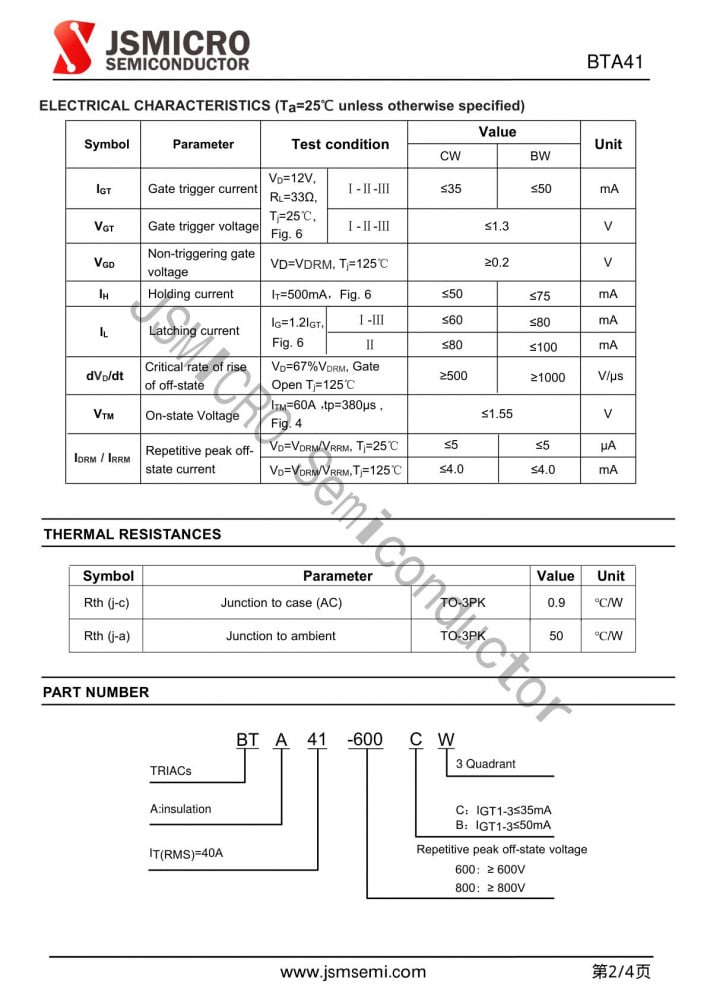 BTA41-800BWRG datasheet page 2