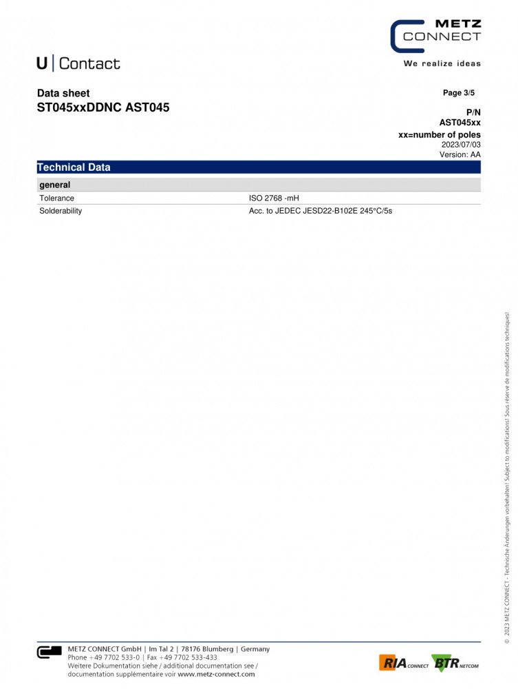AST0450204 datasheet page 3