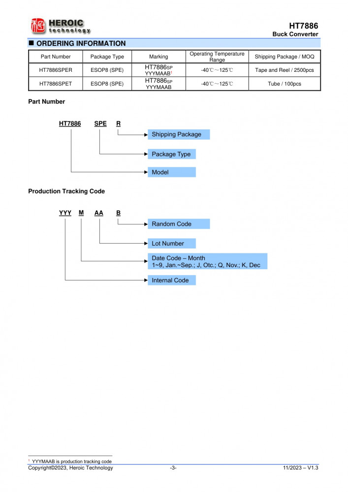 HT7886SPER datasheet page 3