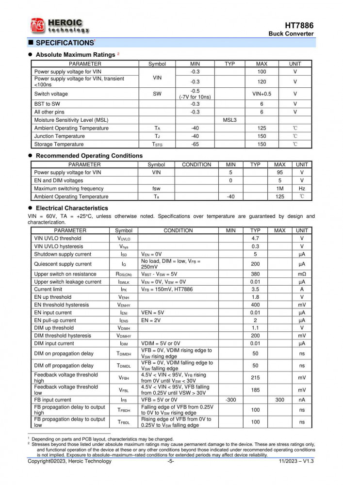 HT7886SPER datasheet page 5