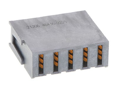 EXTreme Ten60Power Right-Angle Receptacle without Guides, 9 DC Power Circuits, Press Fit Tail