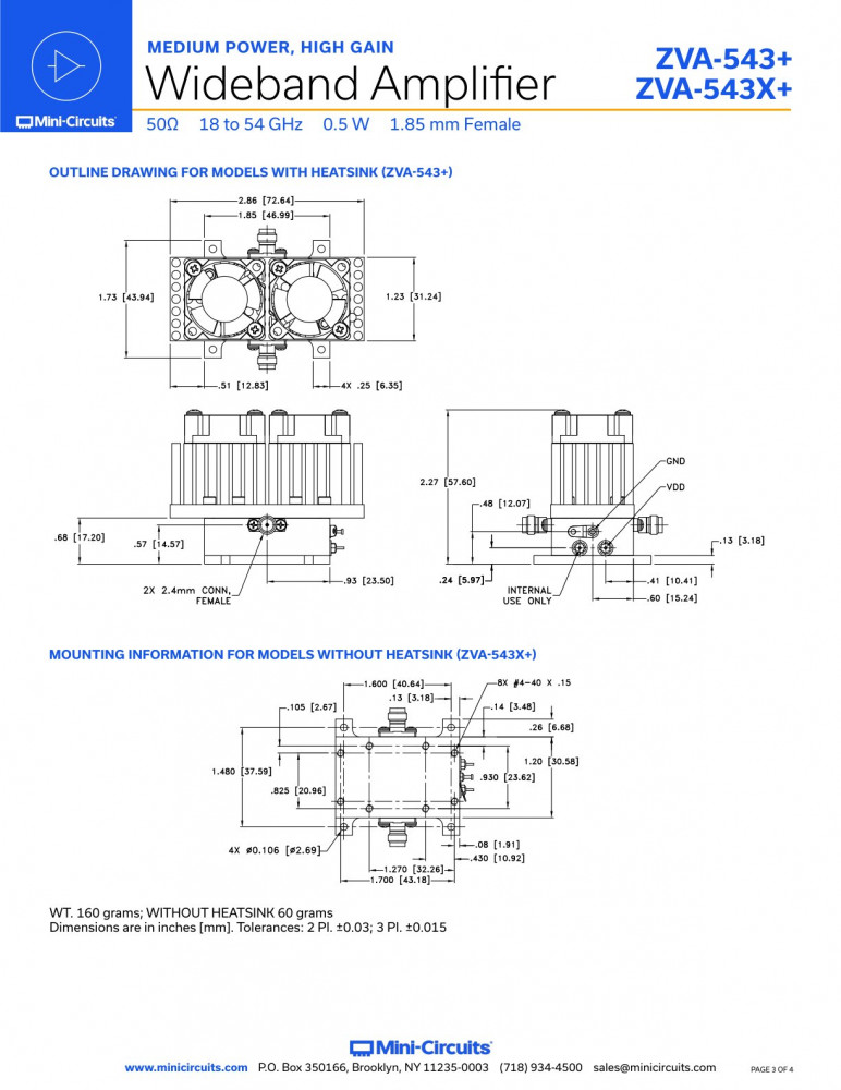 ZVA-543+ datasheet page 3