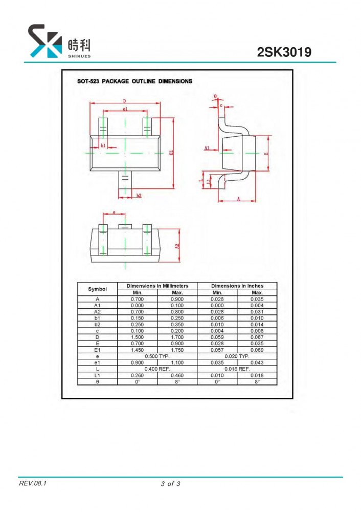 2SK3019 datasheet page 3