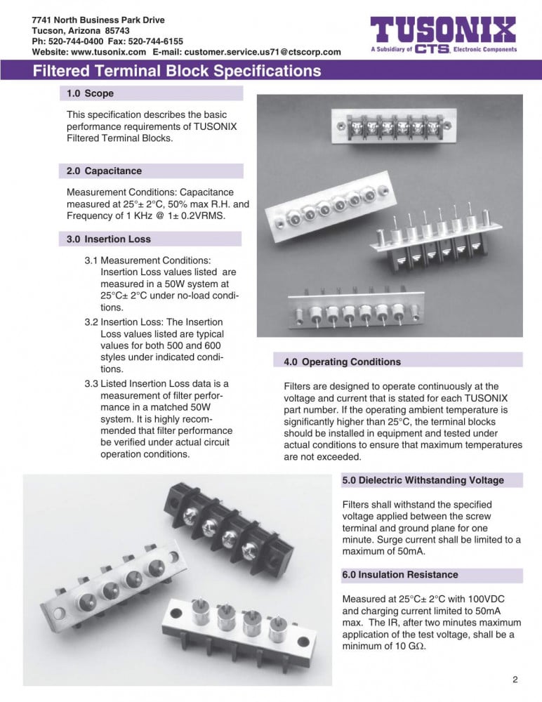 Tusonix 7600R4 catalog page 3