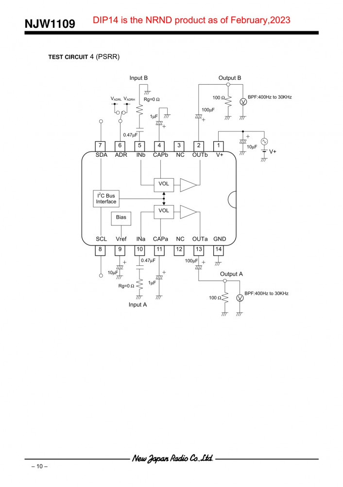 NJW1109 datasheet page 10