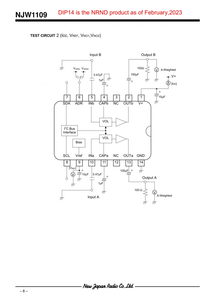 NJW1109 datasheet page 8
