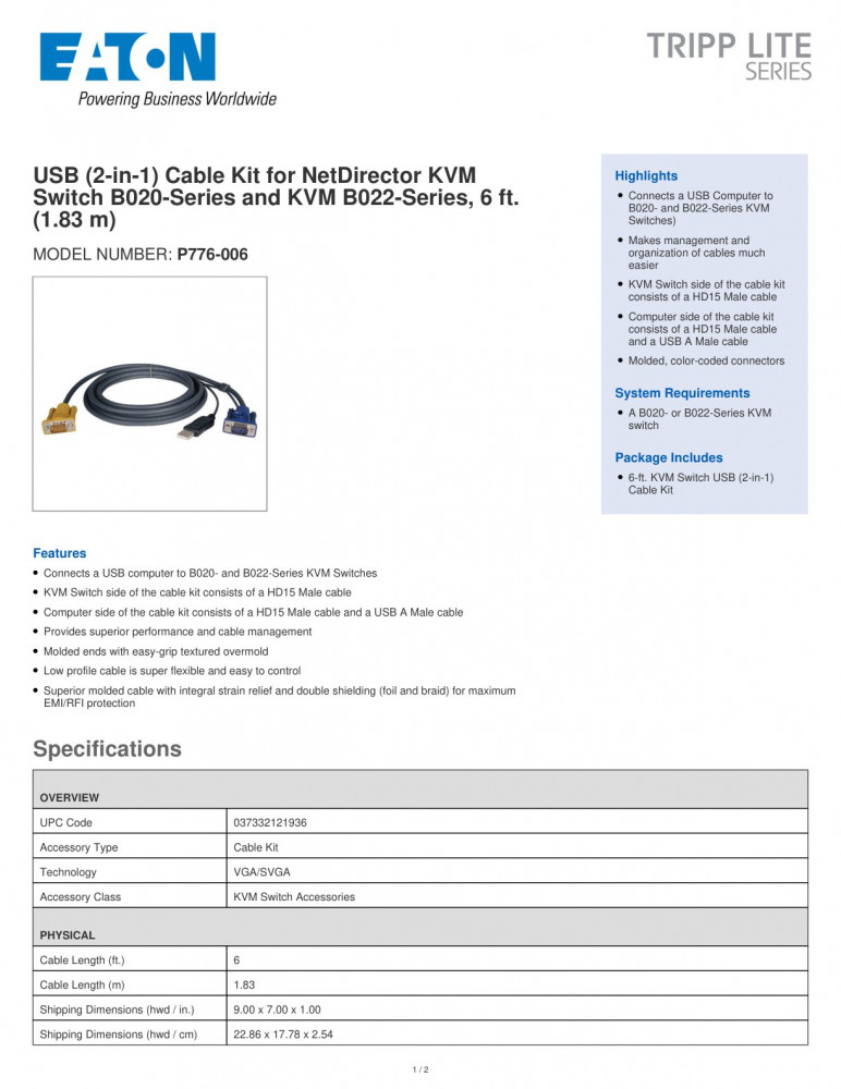 P776-006 technical document page 1