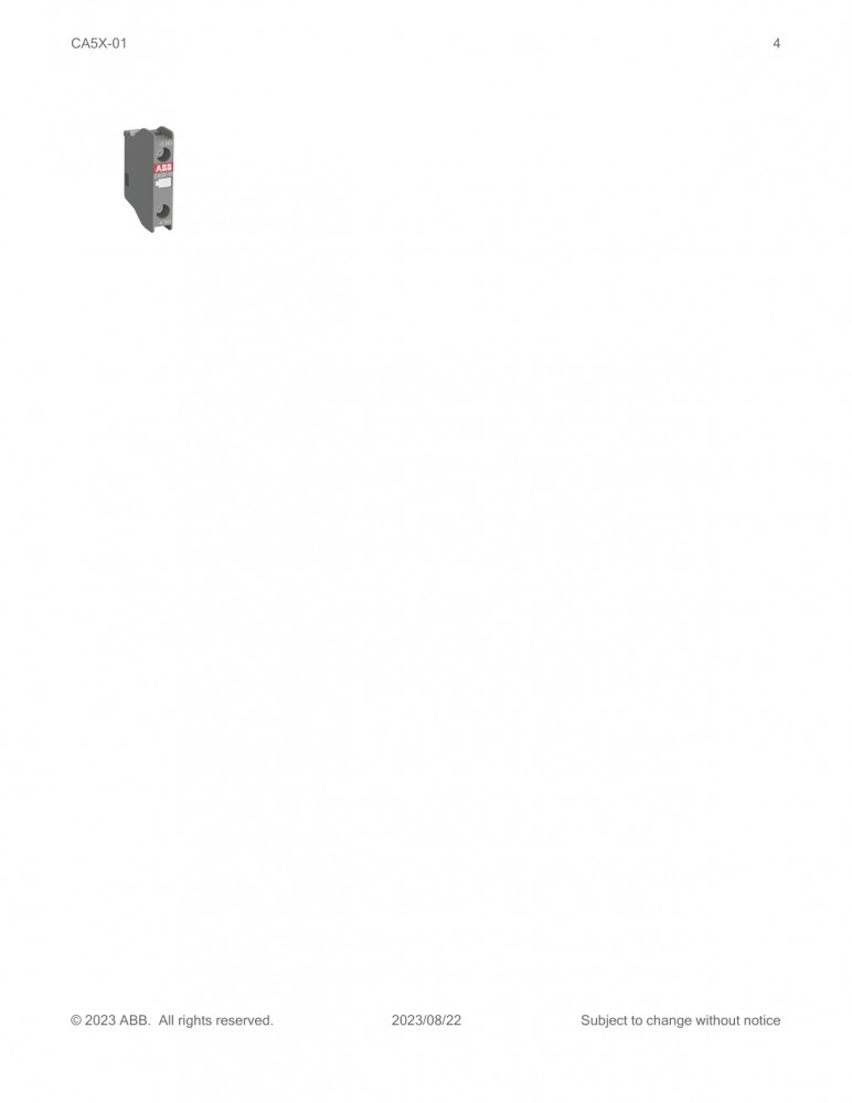 ABB CA5X-01 technical document page 4