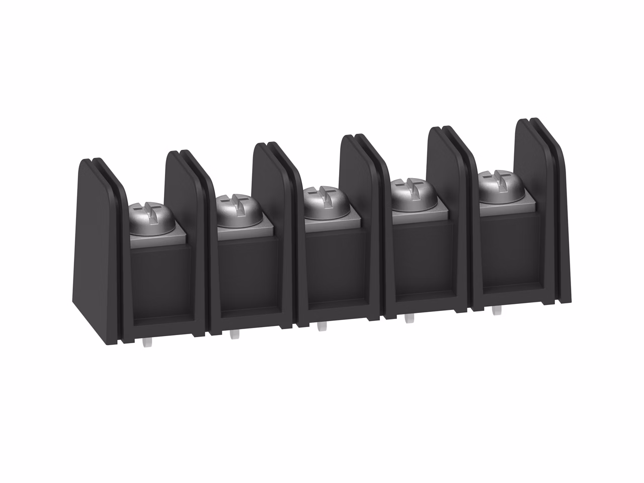 11.13mm Pitch, Single Row, Dual-Barrier Terminal Strip, without Mounting Ends, Black, 2 Circuits