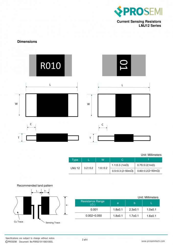 LMJ12 datasheet page 2