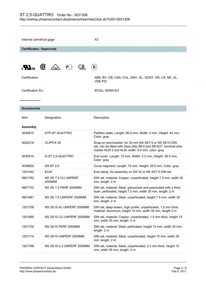 Phoenix Contact 3031306 technical document page 3