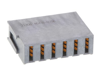 EXTreme Ten60Power Right-Angle Receptacle with Side Guides, 3 DC Power Circuits, 15 Signal Circuits, 3 DC Power Circuits, Press Fit Tail
