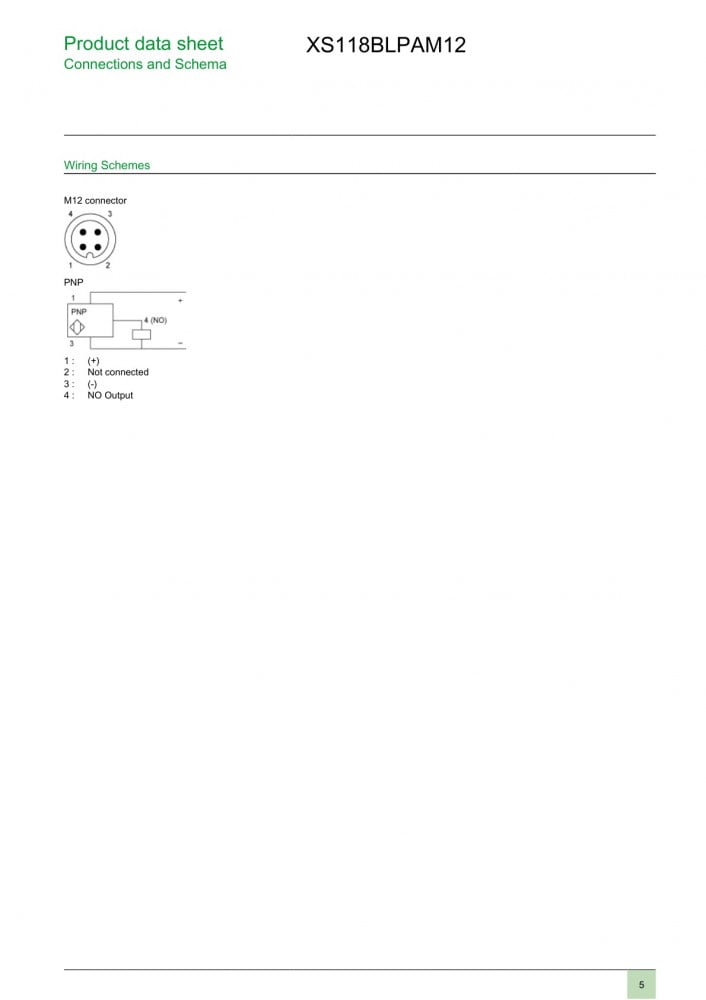 XS118BLPAM12 technical document page 5