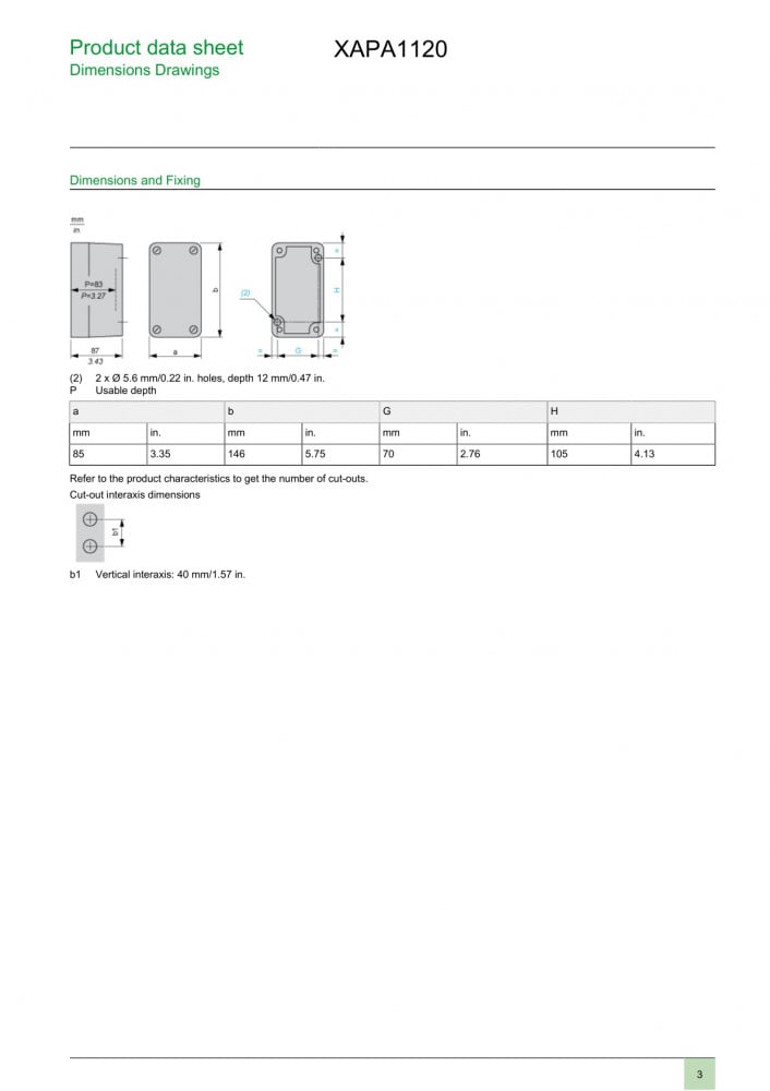 XAPA1120 technical document page 3