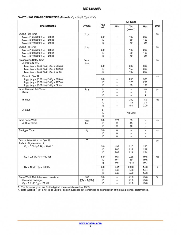 MC14538B document page 4