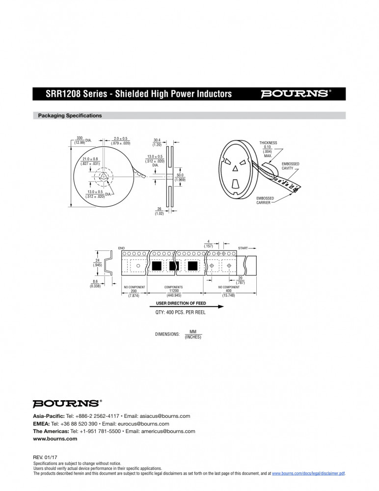 BOURNS SRR1208 Series datasheet page 2
