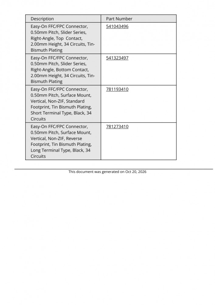 MOLEX PS-15266-001 specification page 3