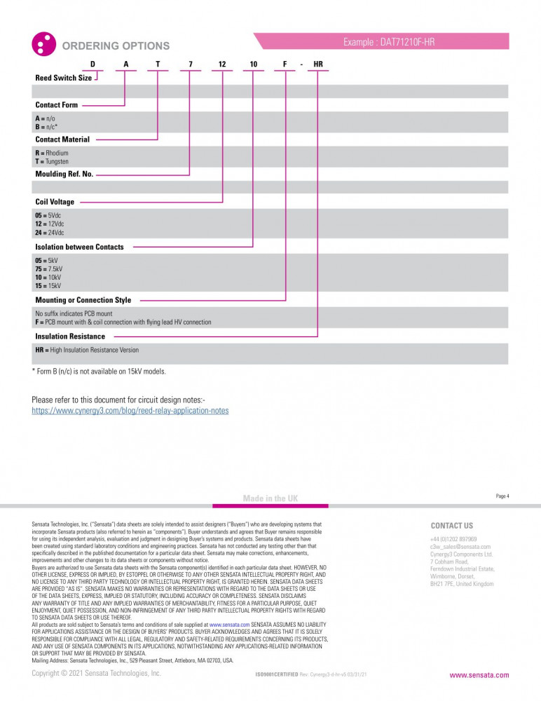 DAR71275F-HR technical document page 4