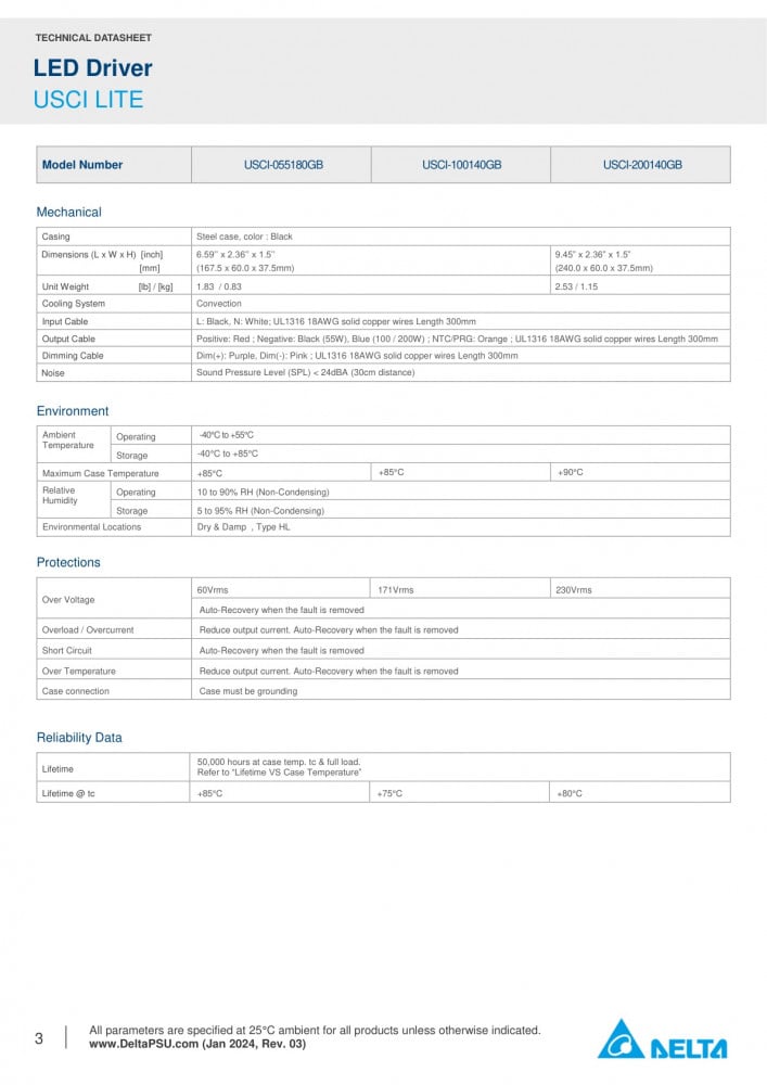 USCI LITE datasheet page 3