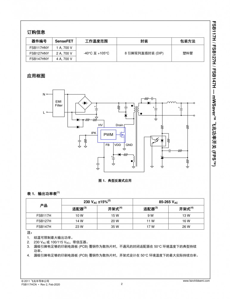 FSB127H datasheet page 3